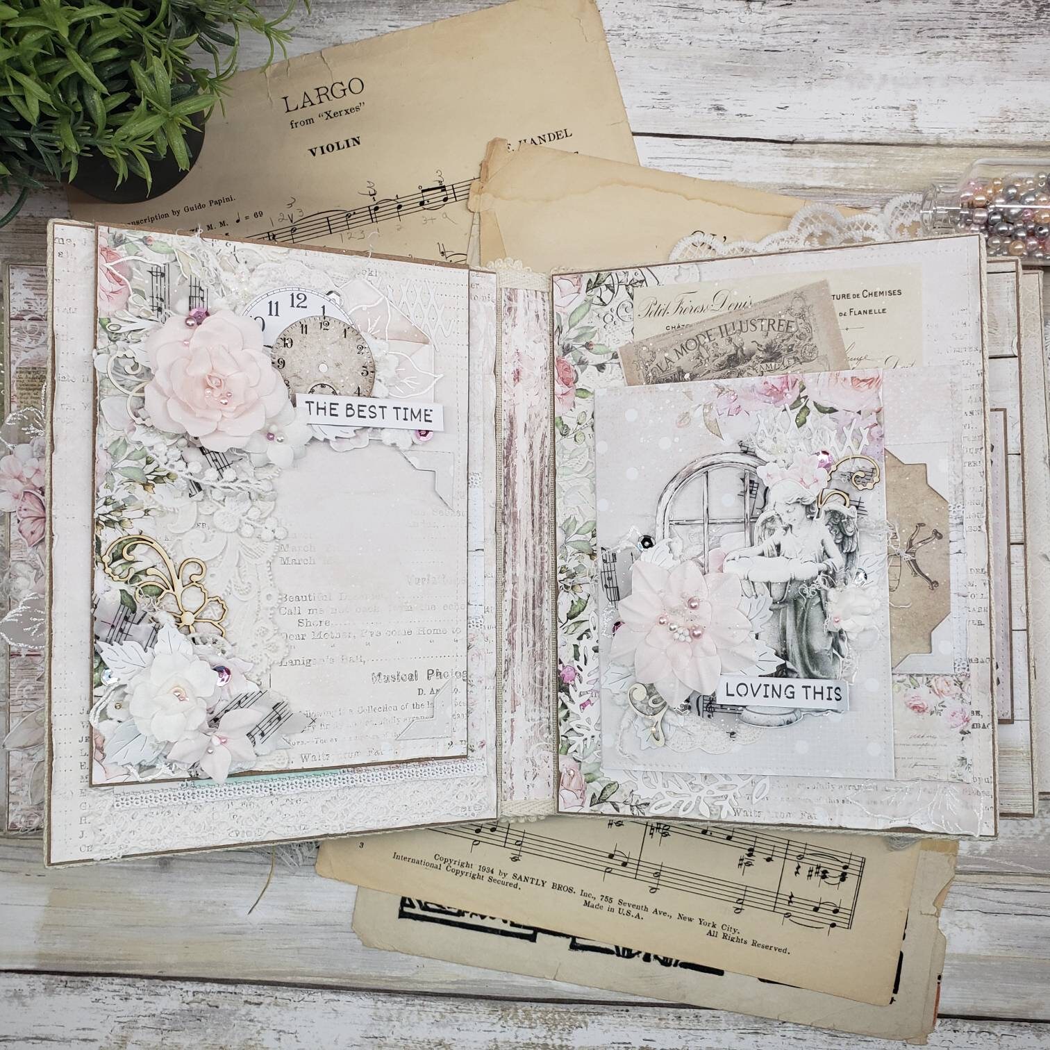 Shabby Album tenderness Unique Gift Greeting Album as a Keepsake ...