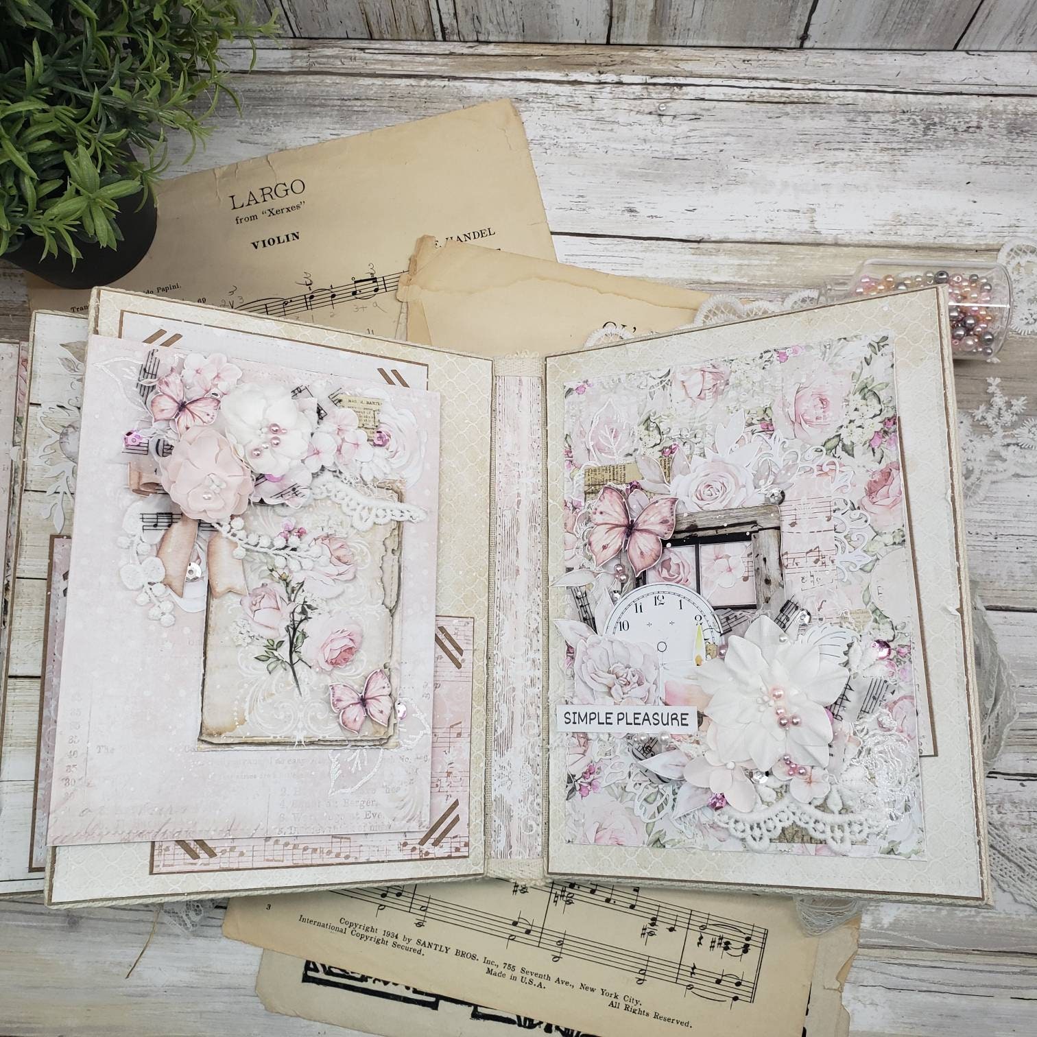 Shabby Album tenderness Unique Gift Greeting Album as a Keepsake ...