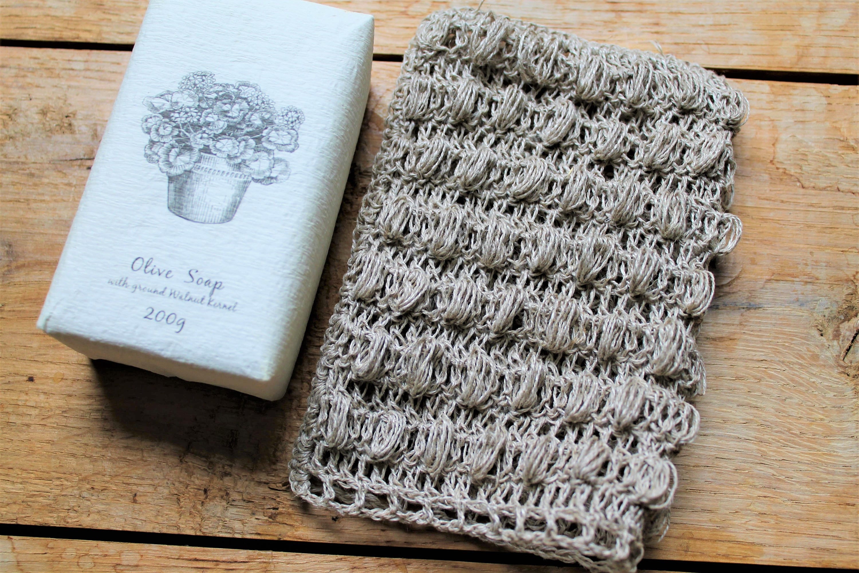 Soap Scrub Peeling Skin Linen Bath Bag Exfoliating Eco Friendly Gift ...