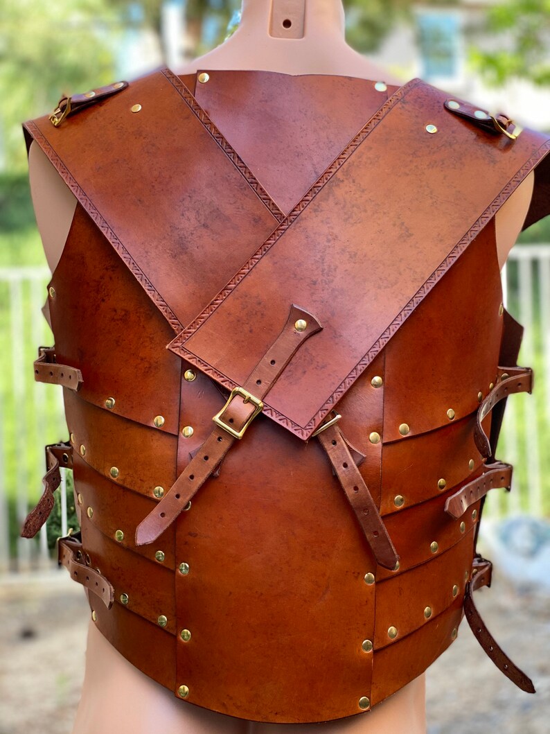 Celtic / Viking / Warrior Chest Armor - Veg Tan Leather - Etsy