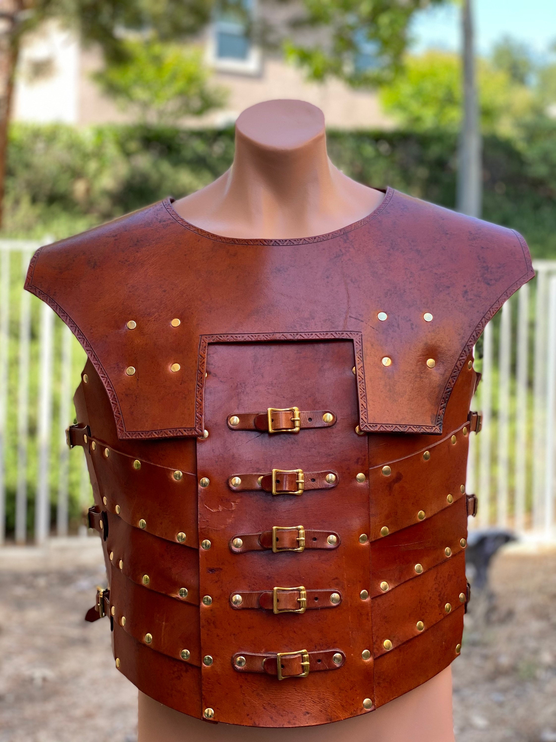 Celtic / Viking / Warrior Chest Armor Veg Tan Leather - Etsy