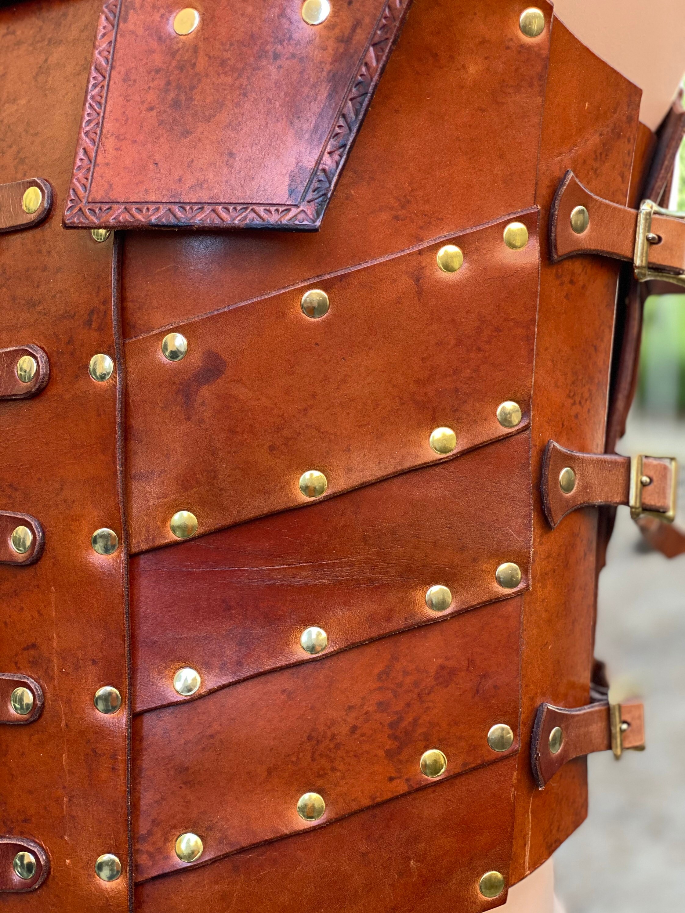 Celtic / Viking / Warrior Chest Armor Veg Tan Leather - Etsy