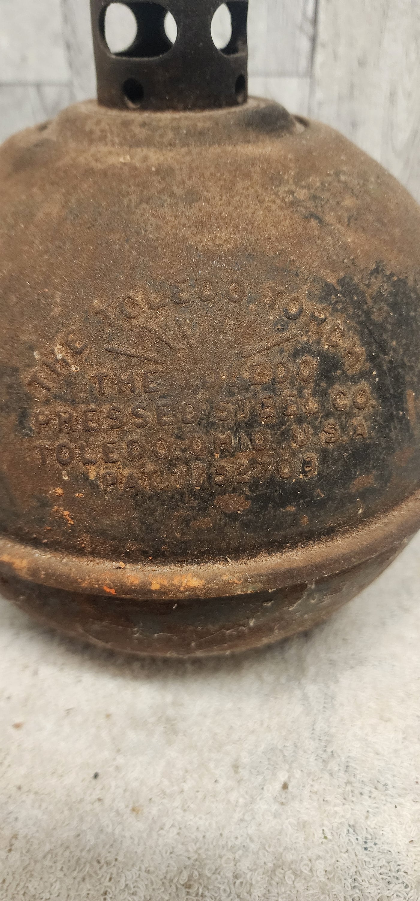 Vintage Antique Toledo Torch Kerosene Road Flare Smudge Pot Railroad ...