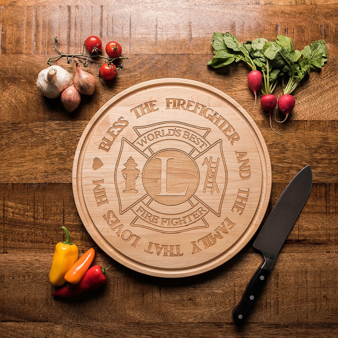 Firefighter, EMS, Personalized Gift, Cutting Board, Engraved, Wedding ...