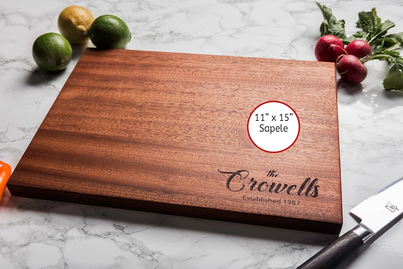 Personalized Wood Cutting Board, Engraved Chopping Board Wedding Gift ...