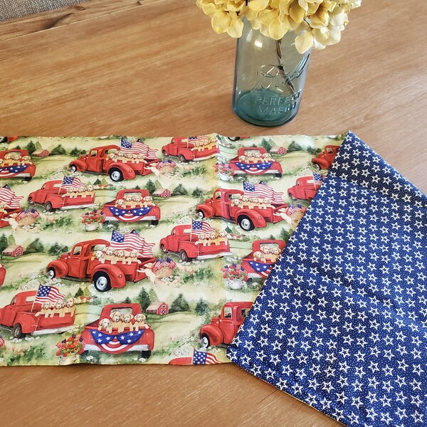 Red Truck Table Runners - Etsy