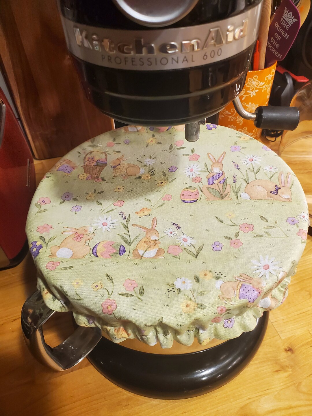 Kitchenaid Reversible Bowl Cover- EASTER- Sage Bunnies/flowers - Etsy
