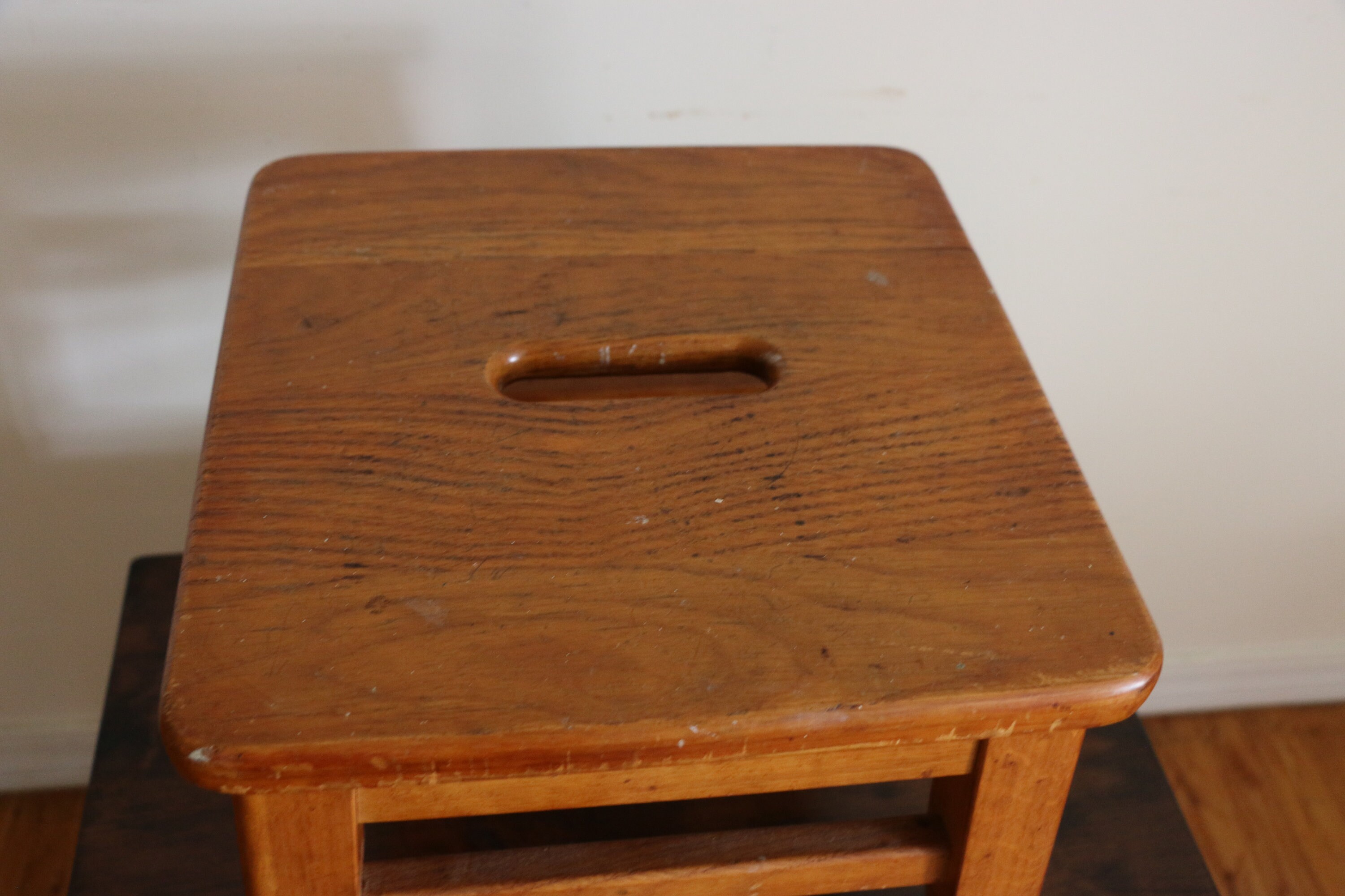 Vintage Oak Wood Stool Vintage Oak Kitchen Stool - Etsy