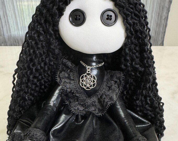 Goth Doll – Creepy Handmade OOAK Rag Doll for Halloween Decor – Horror ...