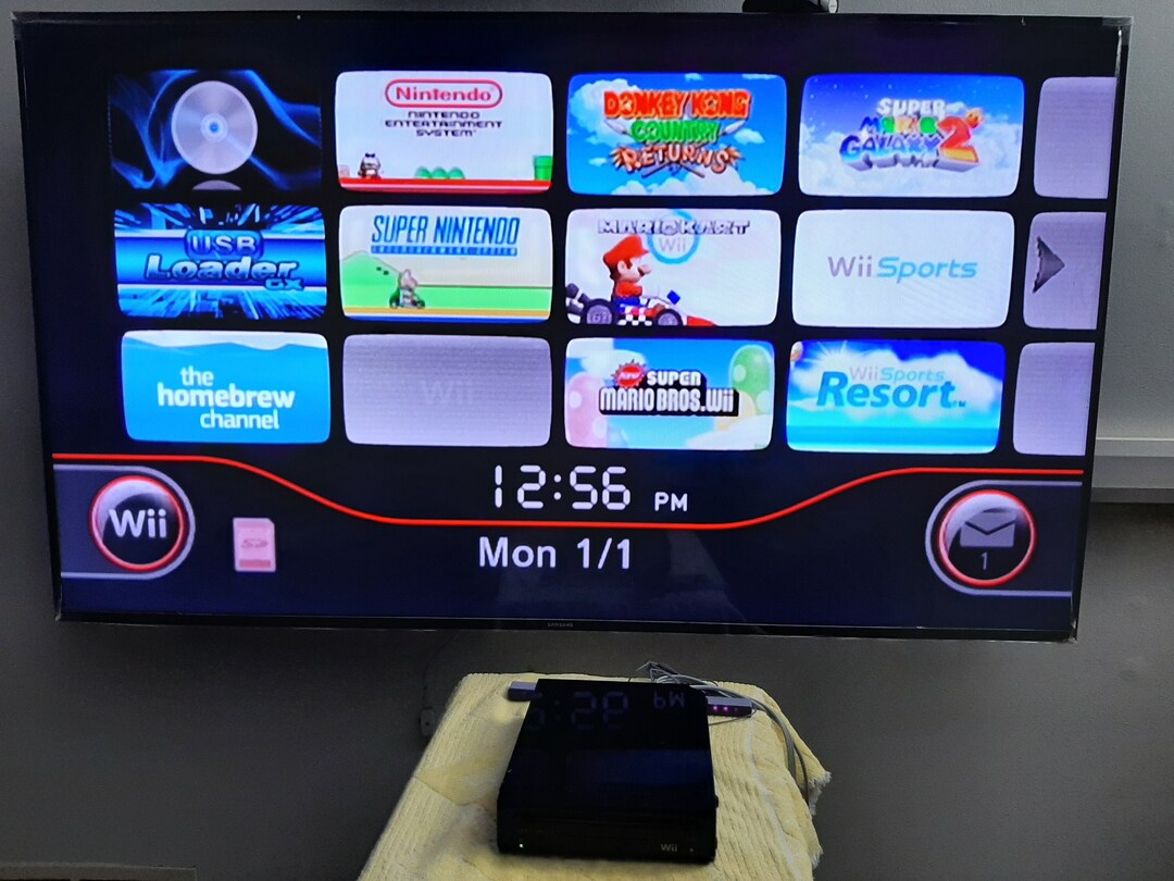 Nintendo Custom Wii Black RVL-101 Console New Laser Lens 1,500 Wii, Nes ...