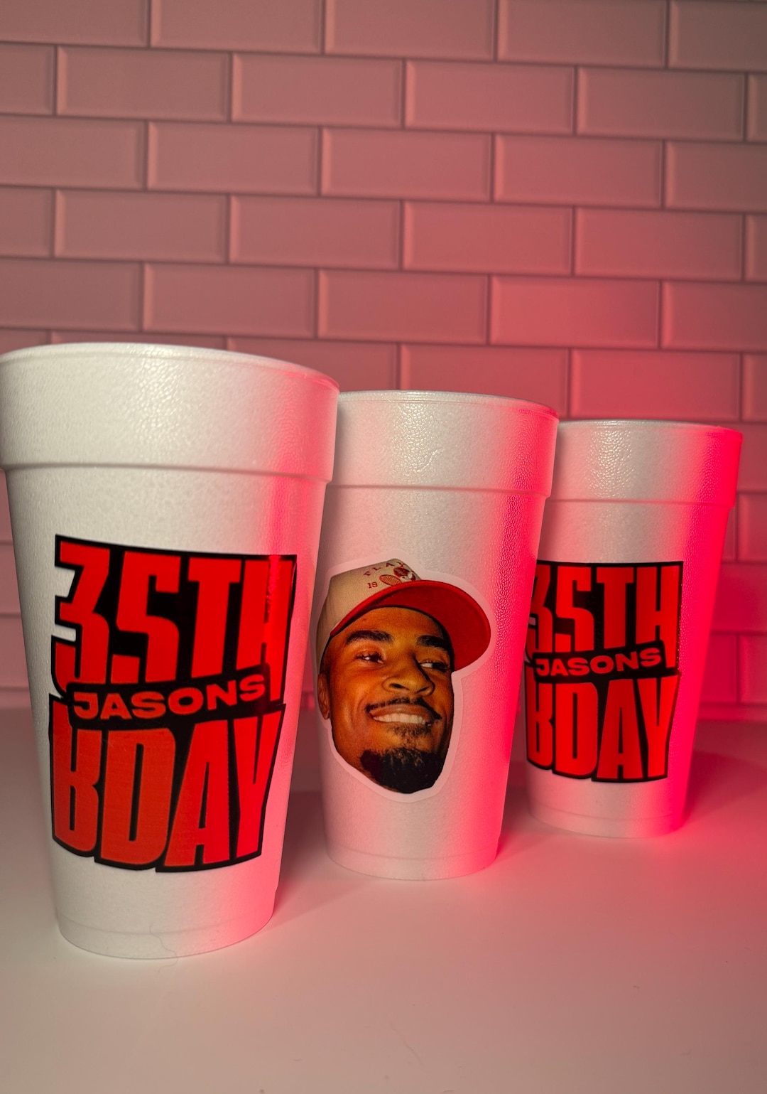 Custom Styrofoam Party Cups: Personalized Text & Logo for Events - Etsy