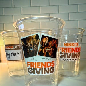 Custom Friendsgiving Cups – Personalized Photo or Text Cups ...