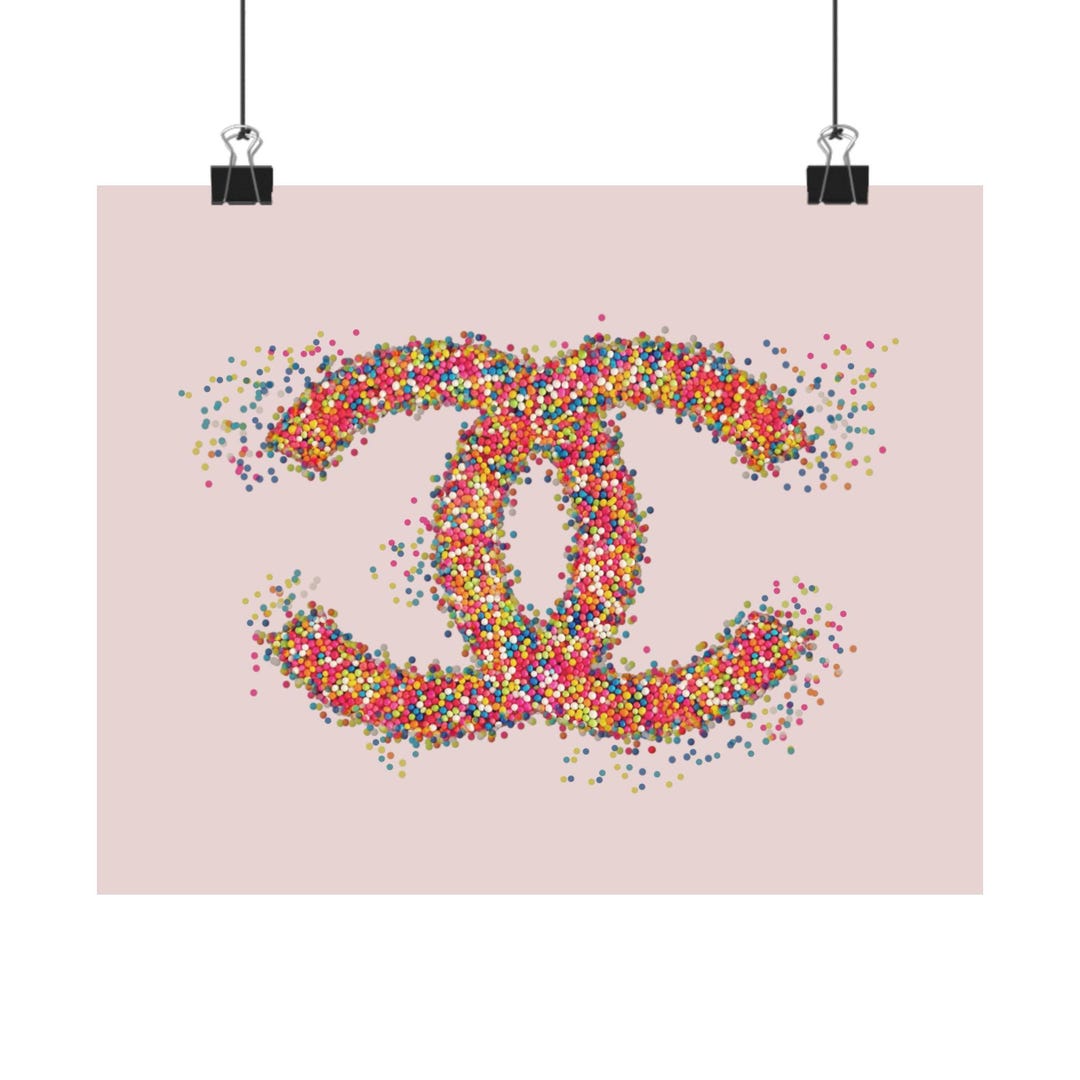 Colorful Luxury Chanel-inspired Matte Horizontal Posters, Trendy Wall ...