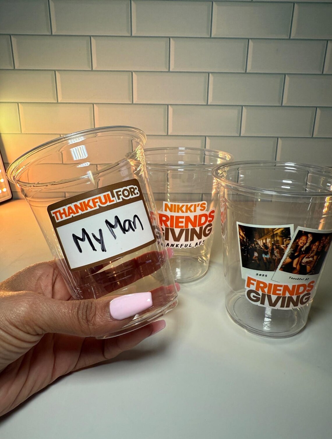 Custom Friendsgiving Cups – Personalized Photo or Text Cups ...