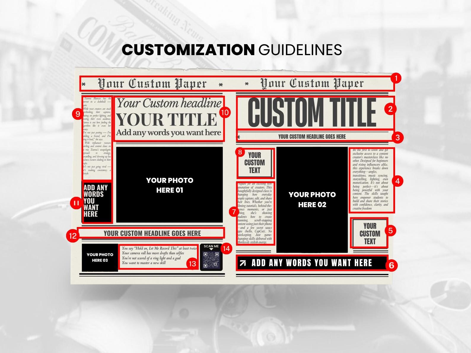 Custom Newspaper Style Event Poster: Birthday, Shower, Promo - Etsy