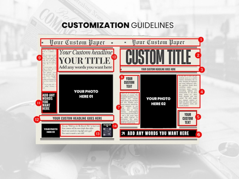 Custom Newspaper Style Event Poster: Birthday, Shower, Promo - Etsy