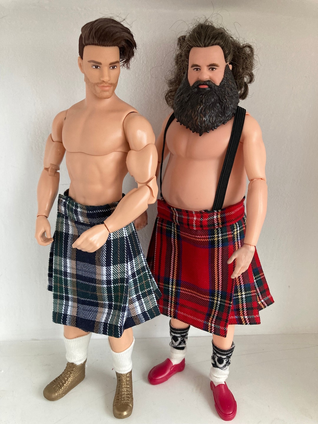 Kilt for Male Large Belly, Classic and Muscular Dolls 12 Inches, 30,5 ...