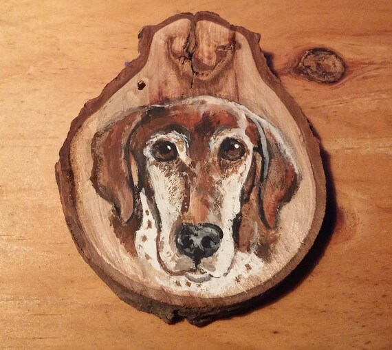 Custom Hound Hunting Dog Portrait Ornament From Your Photo | Etsy