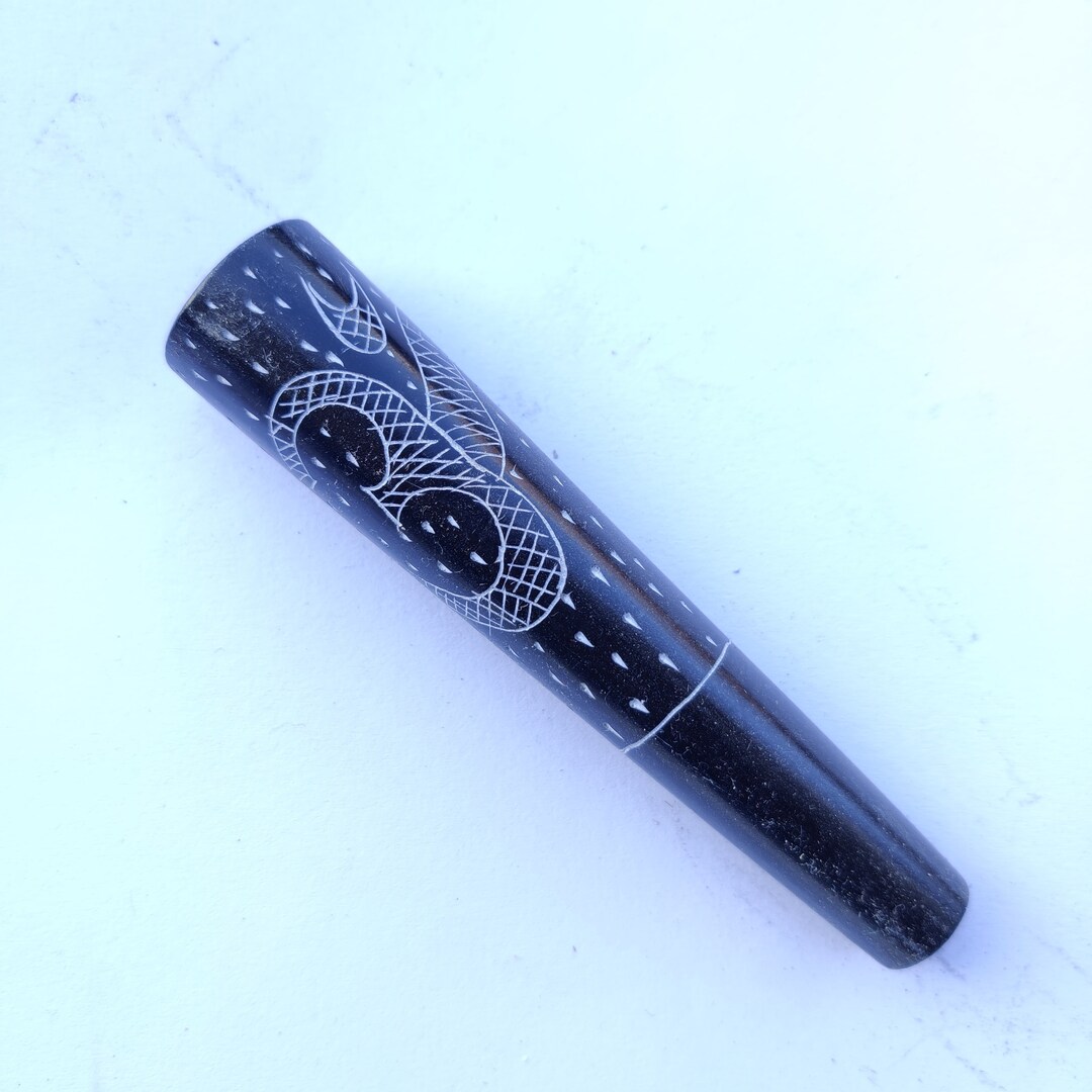 OM Stone Chilum Marble Chillum Black Stone Chillum Baba - Etsy