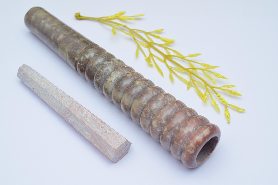 Marble Stone Chillum & Filter Stone, Carved Stone Chillum, Tobacco ...