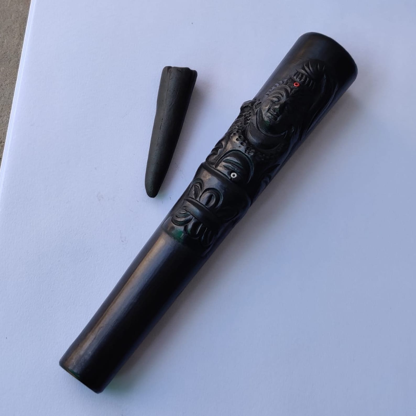 Smoking Pipe Smoking Chillum Shankara Chillum Clay Chillum - Etsy