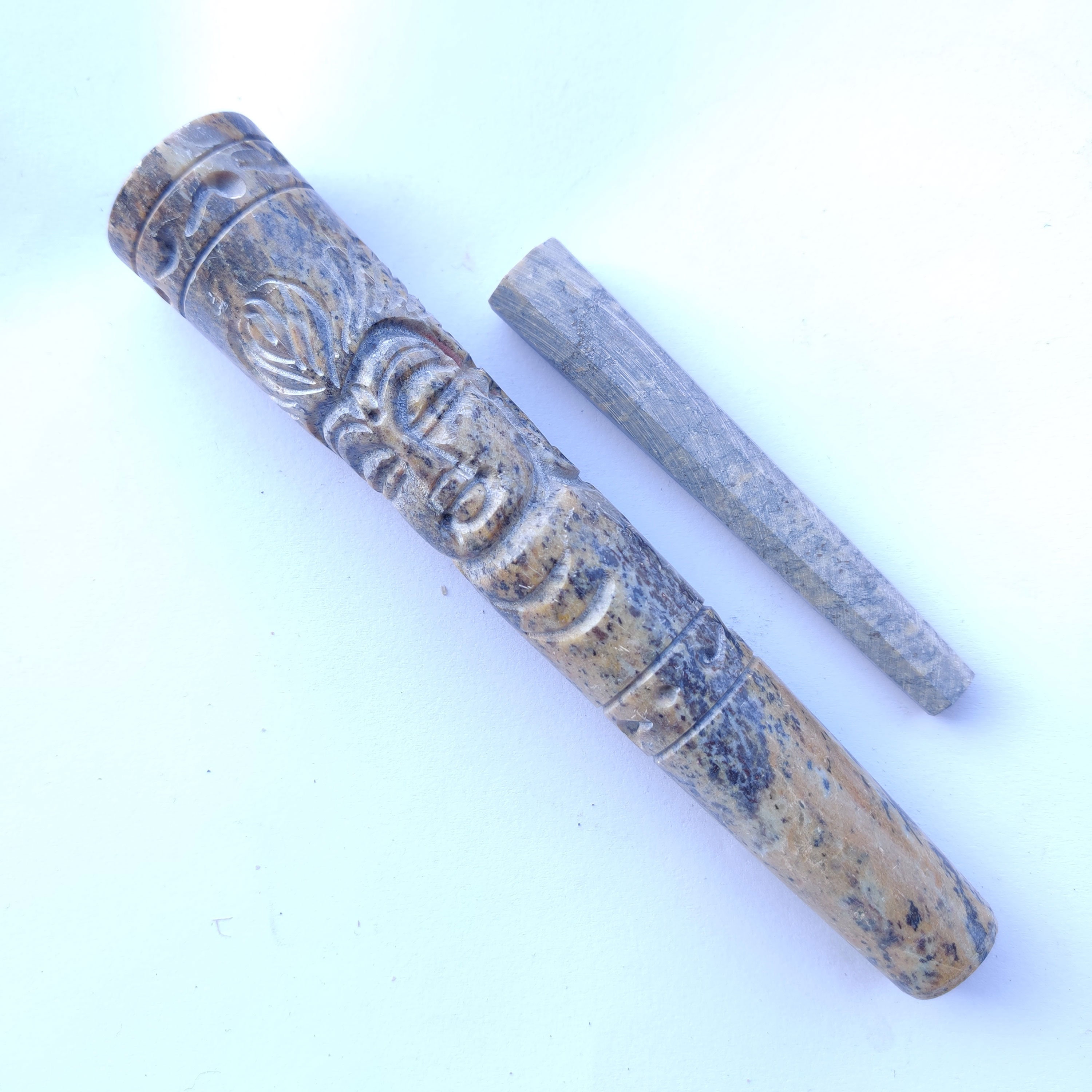 Chillum Pipa para fumar tabaco Chillum de piedra de mármol - Etsy España