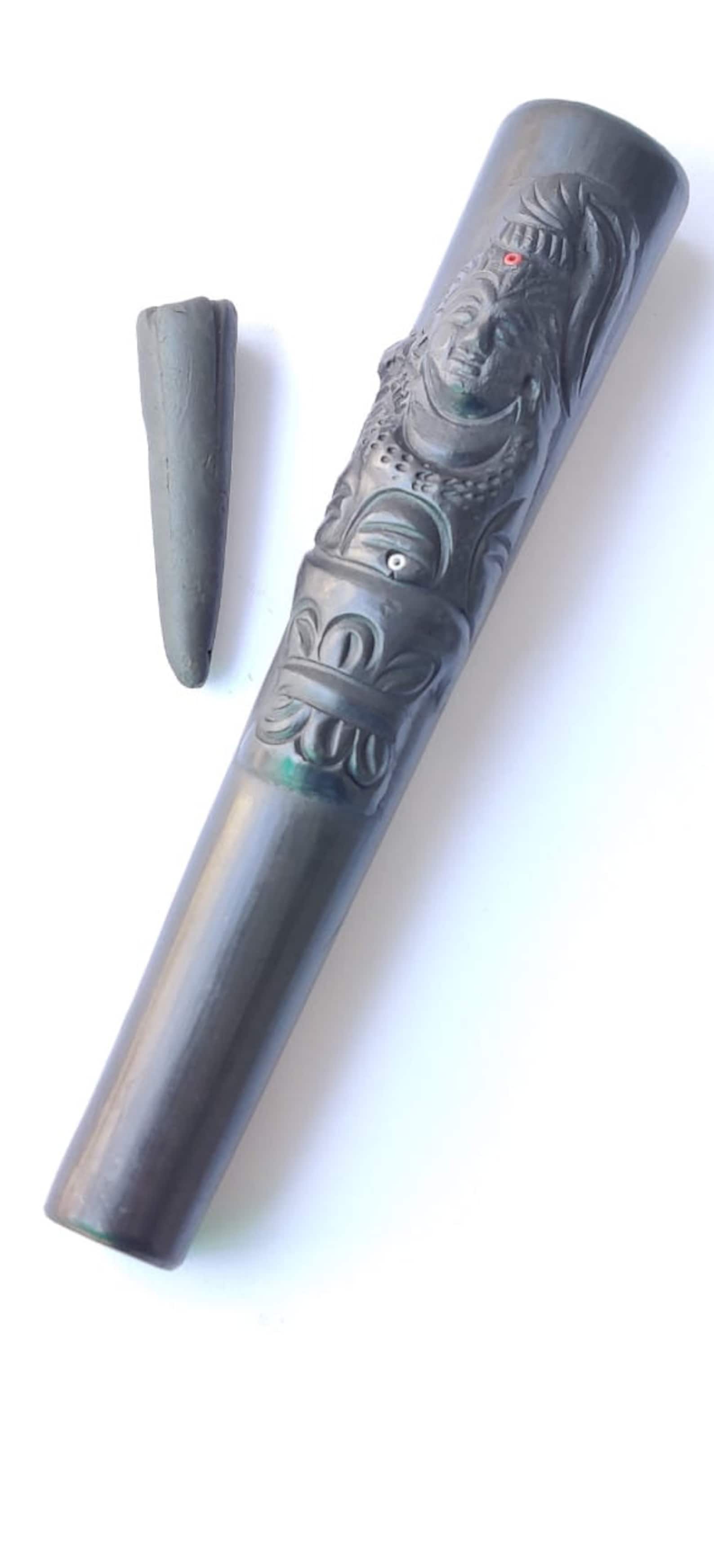 Smoking Pipe Smoking Chillum Shankara Chillum Clay Chillum - Etsy