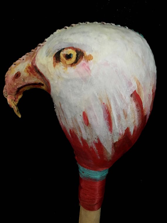 Painted Eagle Rattle / Elk Rattle | Etsy