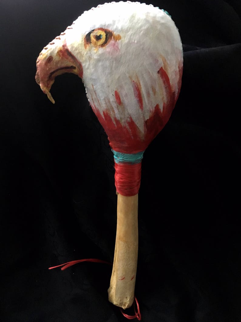 Painted Eagle Rattle / Elk Rattle - Etsy