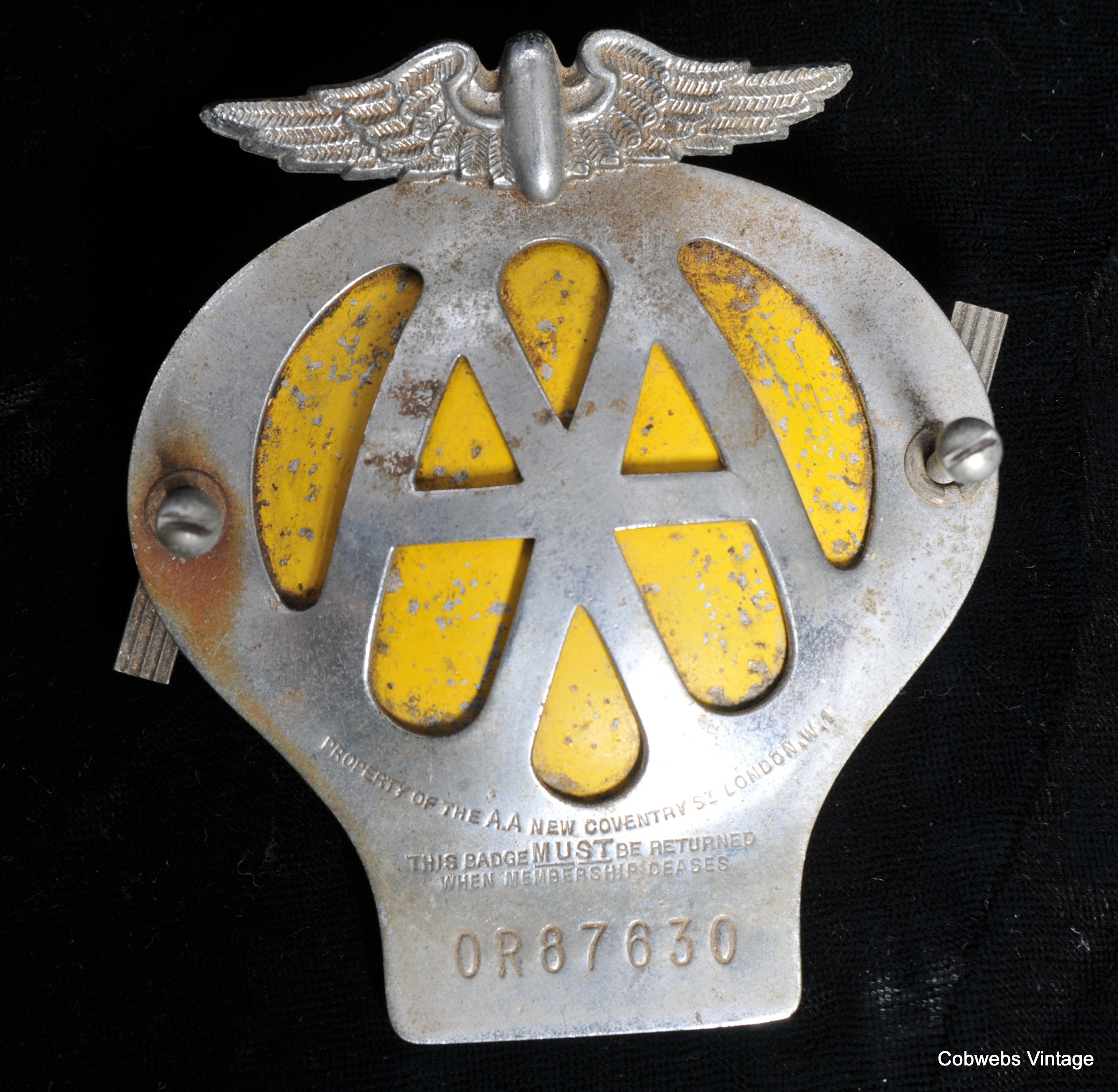 Vintage AA Car Badge - Etsy