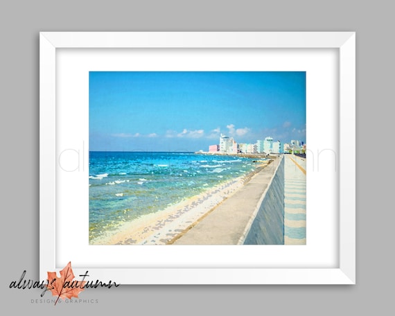 Sunabe Sea Wall Okinawa Japan Watercolor Photo Digital | Etsy