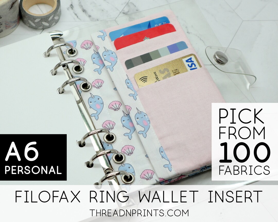 Travel Wallet Organizer for 6 Ring Planner Refills 2022 | Size A6 ...