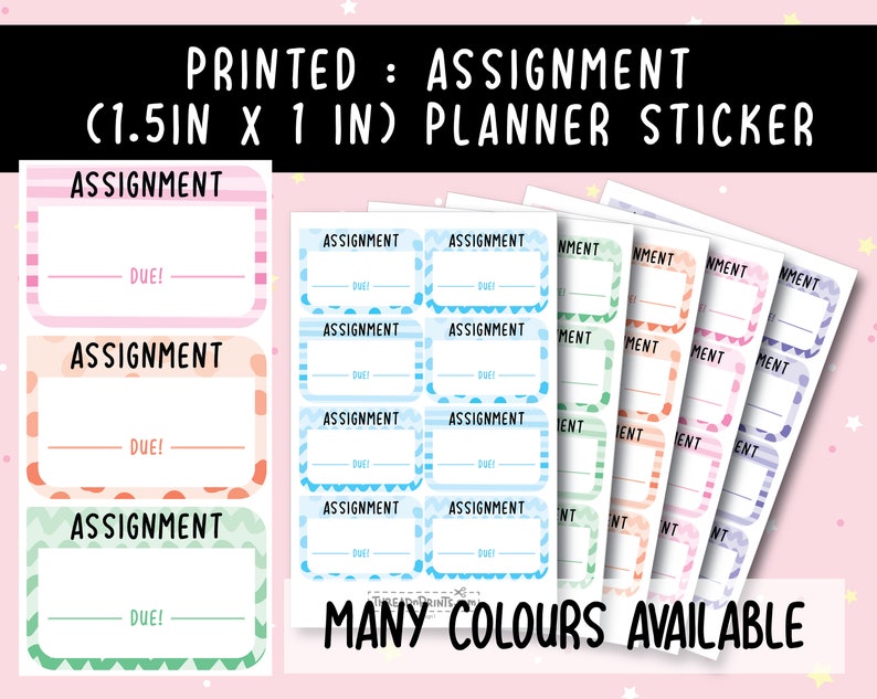 Assignment Assignment Box Sticker Homework College Student | Etsy