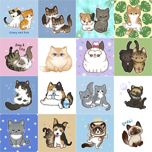 Custom Cat Gift, Custom Cat Painting, Custom Cat Art FEAT01 PET12, Pet ...