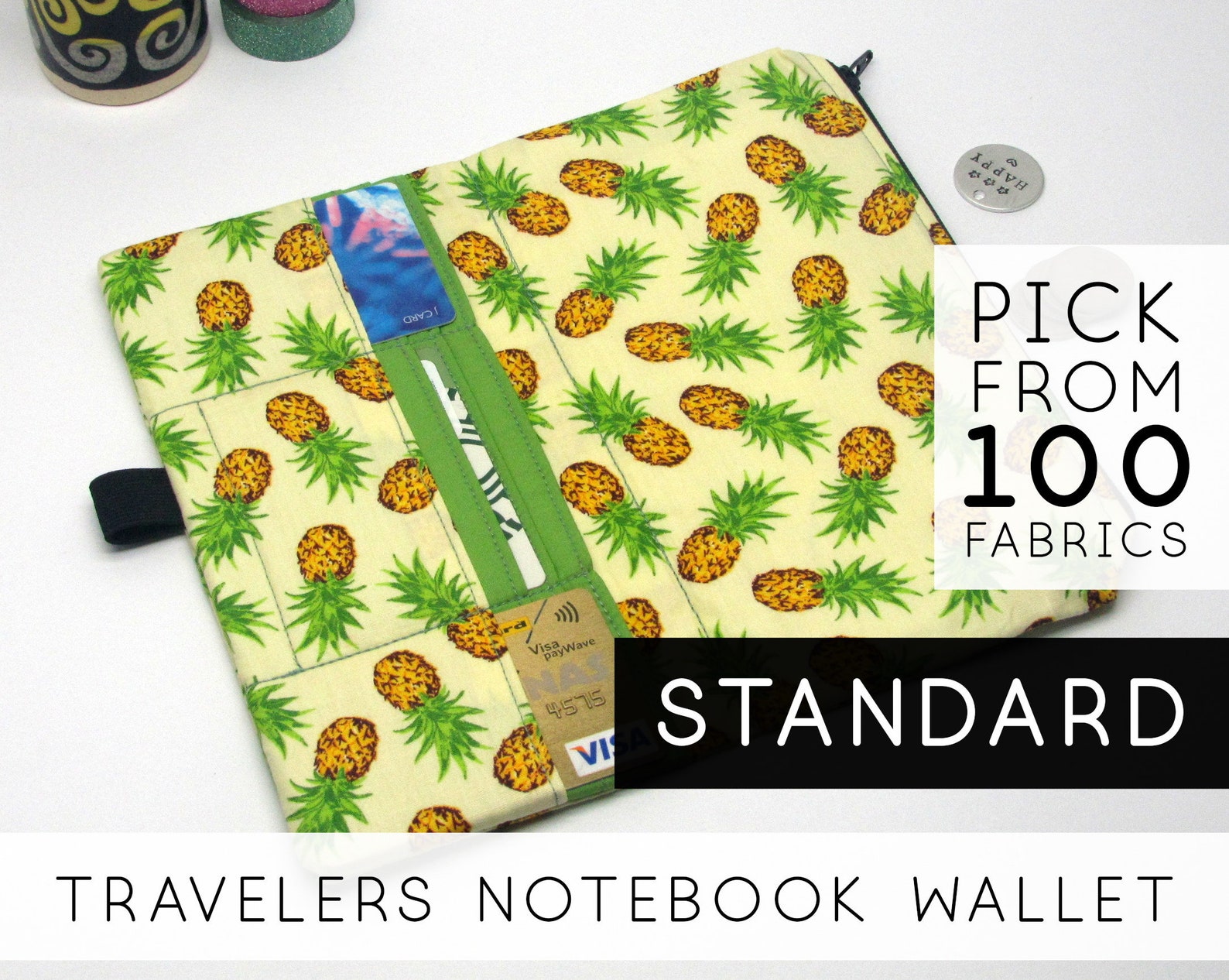 Credit Card Holder Wallet Insert for Travelers Notebook Standard Kraft ...