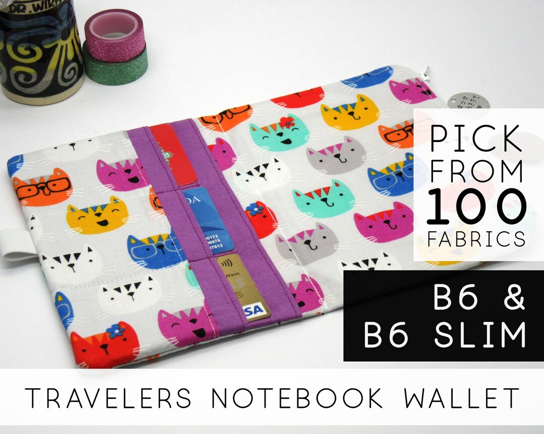 Custom Wallet Insert for Midori Md Cover Fabric, Bullet Journal ...