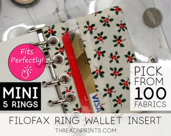 Size Mini Forest White Rabbit+Pink 5 Rings Zipper Pouch Insert For ...