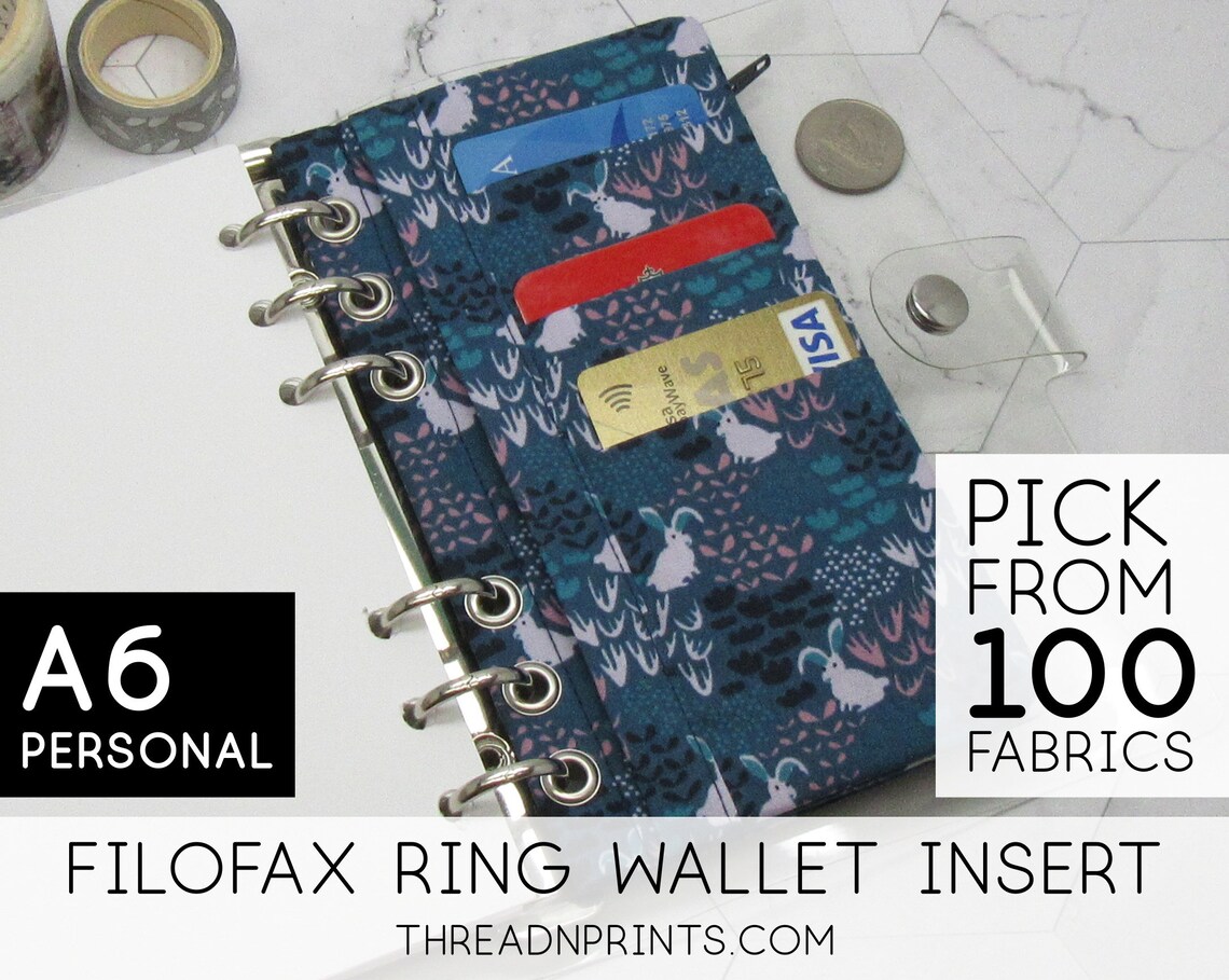 Credit Card Holder Wallet Insert for Ring Binder Folder Holder - Etsy