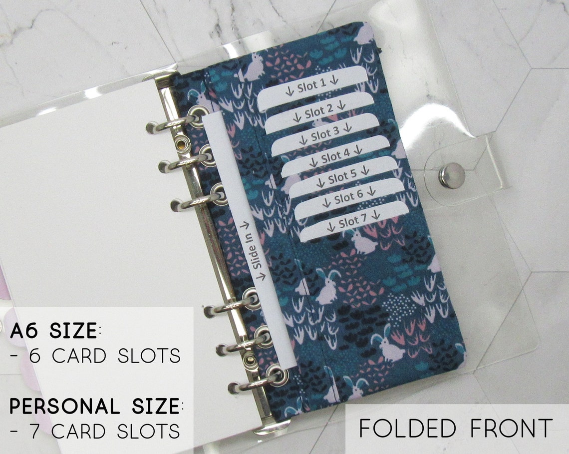 Credit Card Holder Wallet Insert for Ring Binder Folder Holder - Etsy