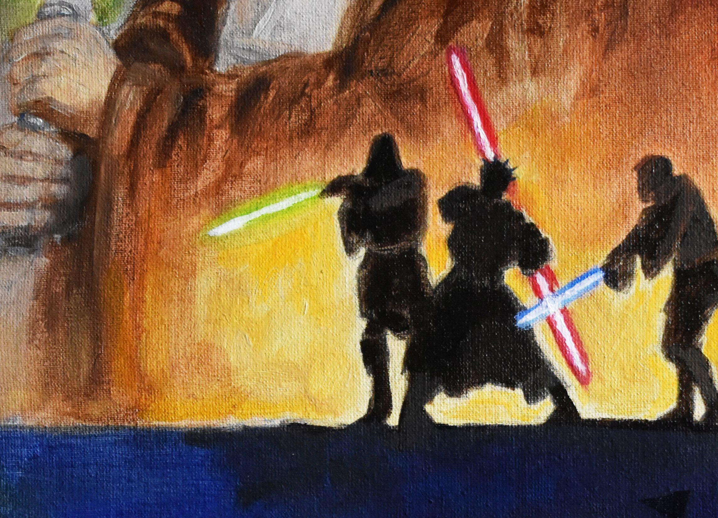 Master and Padawan Print original art Star Wars - Etsy España