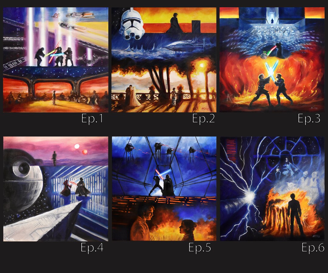 Star Wars Print Set - Giclée / Canvas / Mounted Canvas Print ...