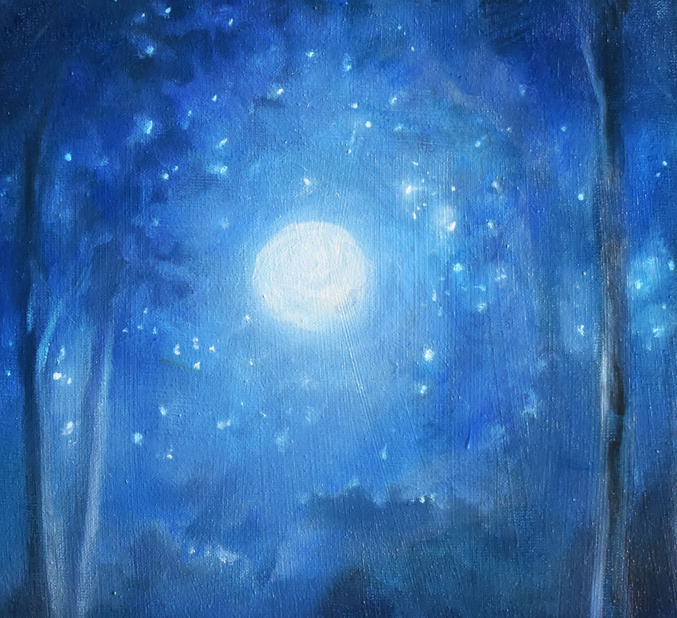 Luthien Dancing in the Moonlight Print From Oil Painting - Etsy