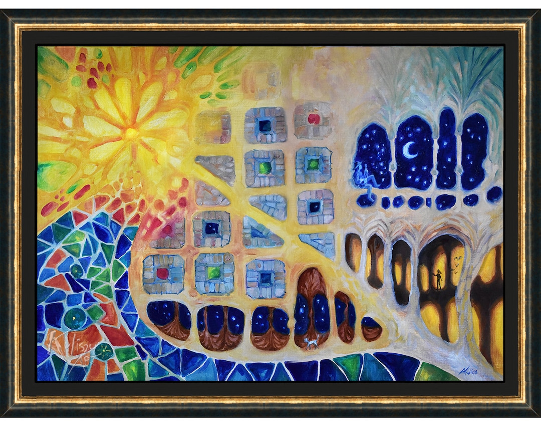 Barcelona | Original Oil Painting |fine Art on Canvas / Whimsical ...