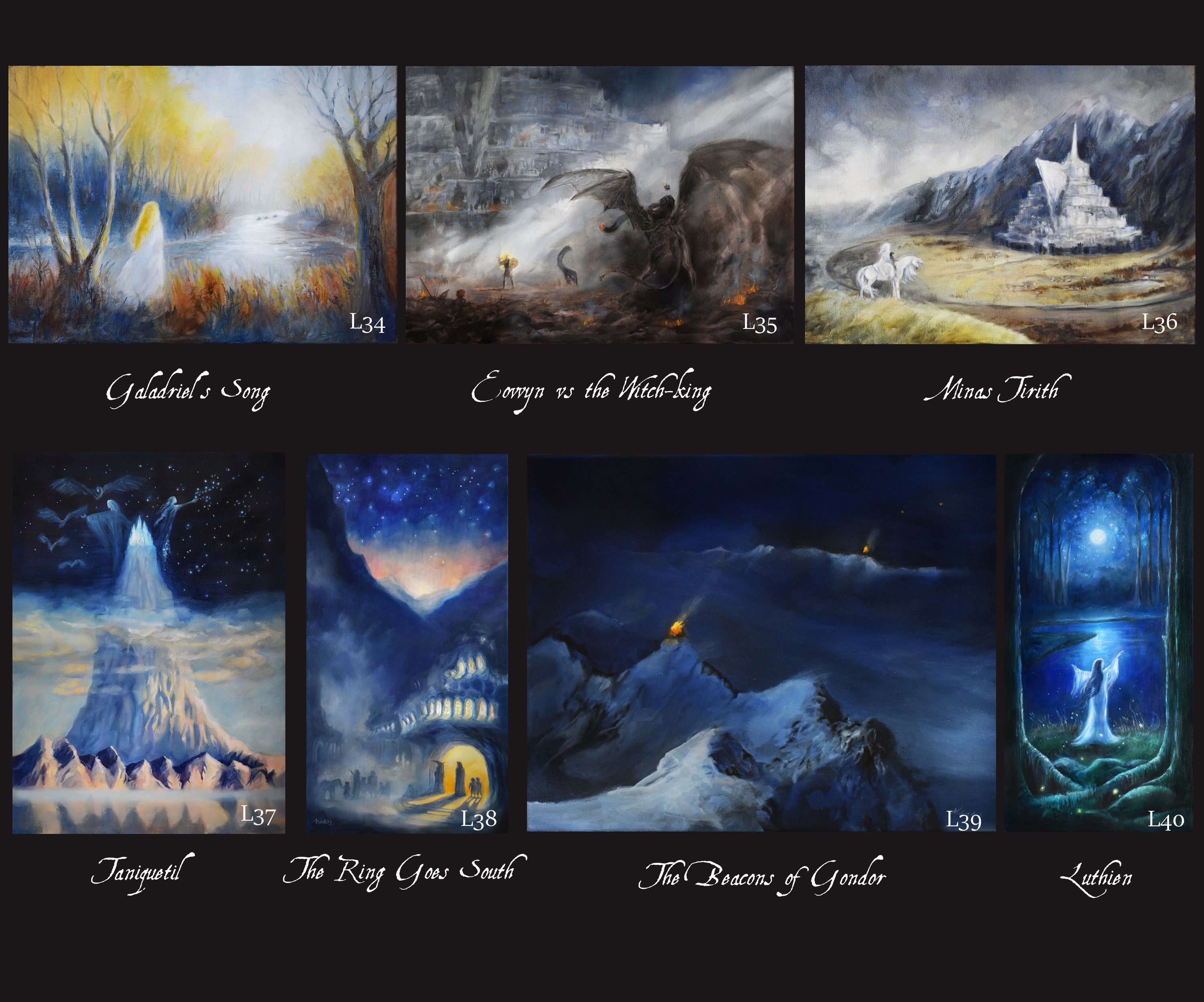 Tolkien Art Print A4 Size Lotr Silmarillion - Etsy