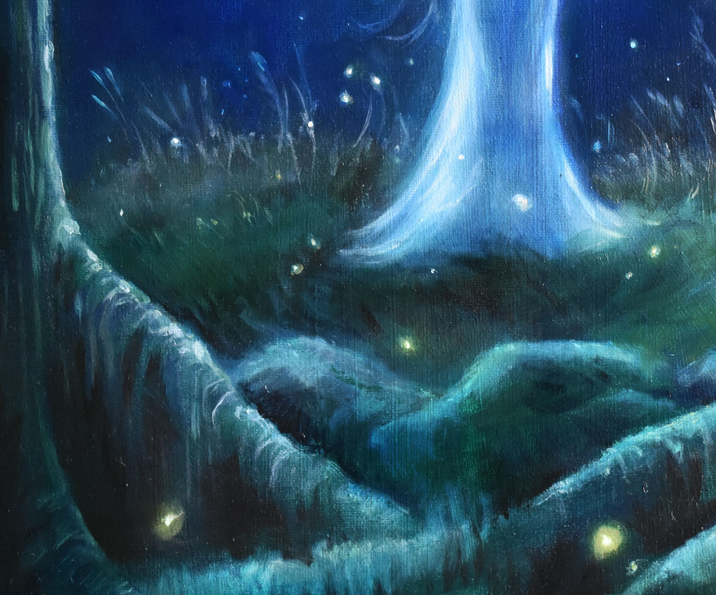 Luthien Dancing in the Moonlight Print From Oil Painting - Etsy