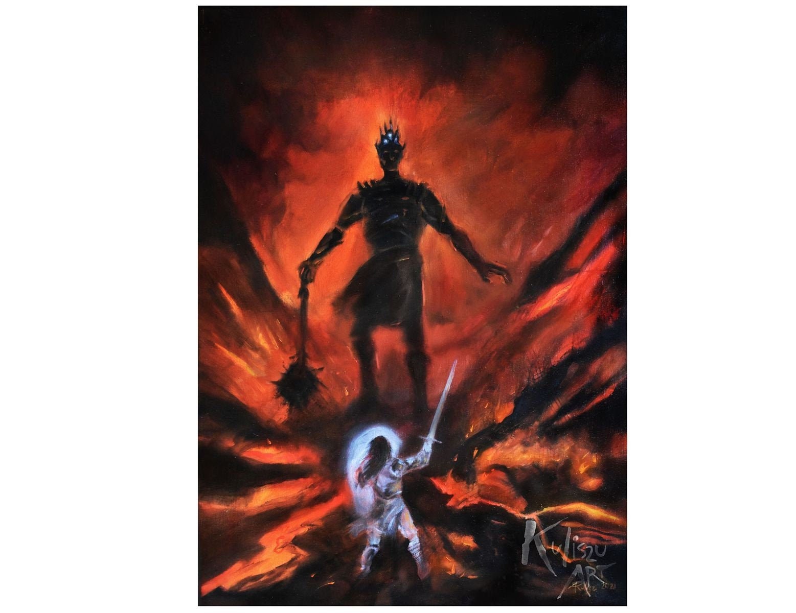 Fingolfin Vs Morgoth Print Original Silmarillion Art - Etsy