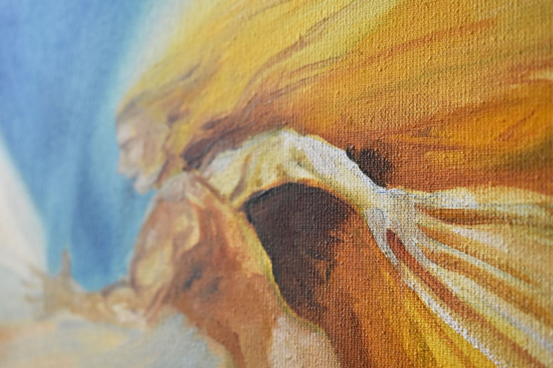 Valar Tulkas Silmarillion Inspired Original Oil Painting - Etsy