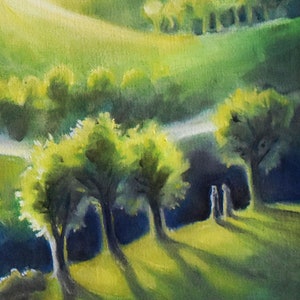 The Two Trees of Valinor, Telperion and Laurelin - Print | Original ...