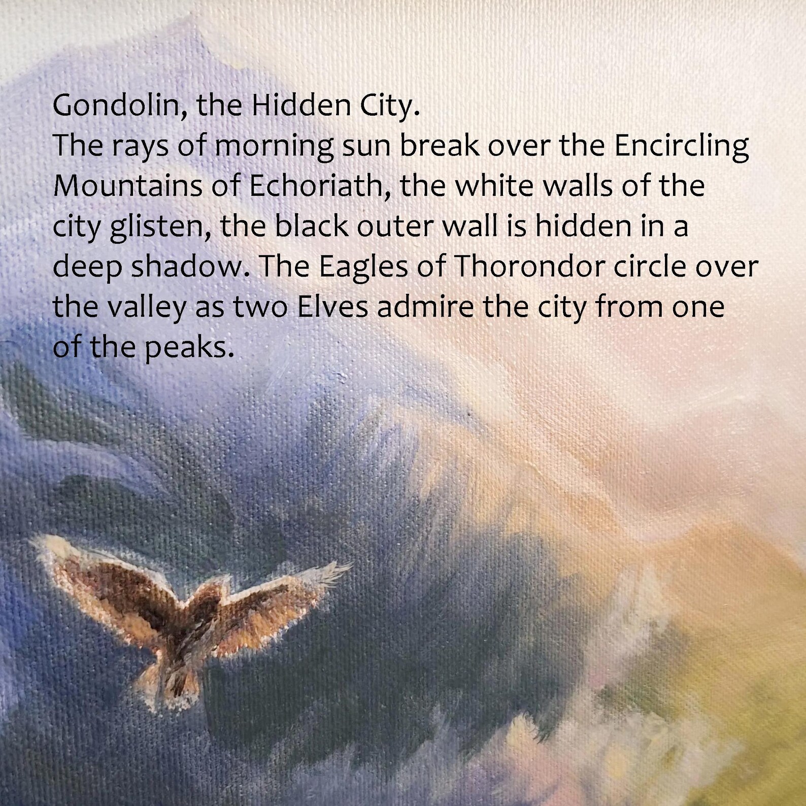 Gondolin - Print | Silmarillion Art |tolkien Inspired Handmade Original ...