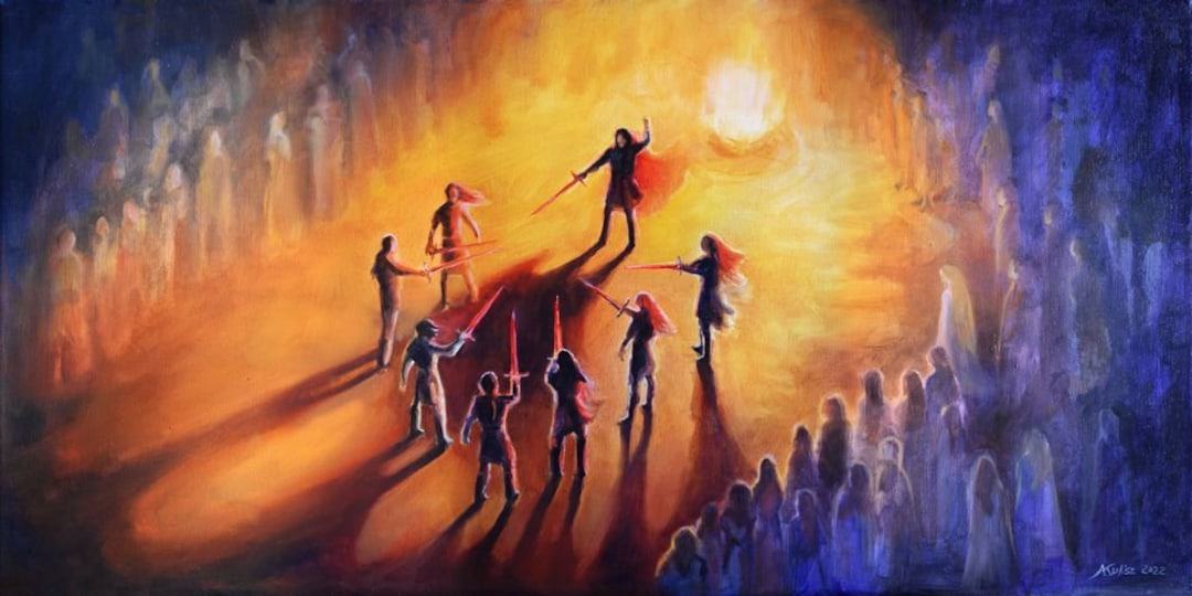 The Oath of Fëanor - Print of an Oil Painting || Original Silmarillion ...